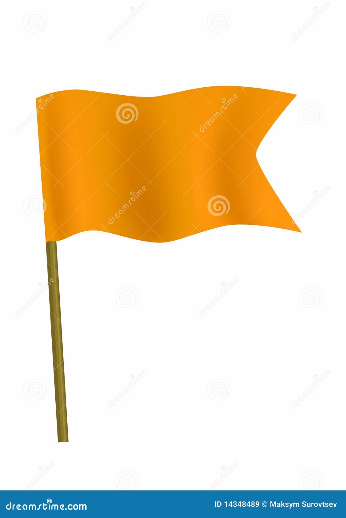 Orange small flag stock vector. Illustration of flag - 14348489