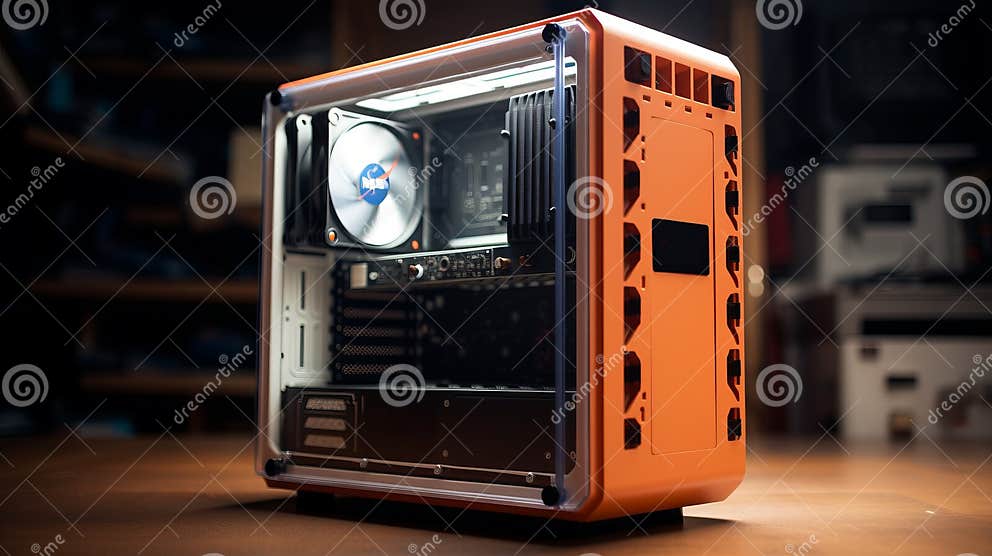 Nasa Themed Pc Case with Cosmic Precisionist Design Stock Illustration ...