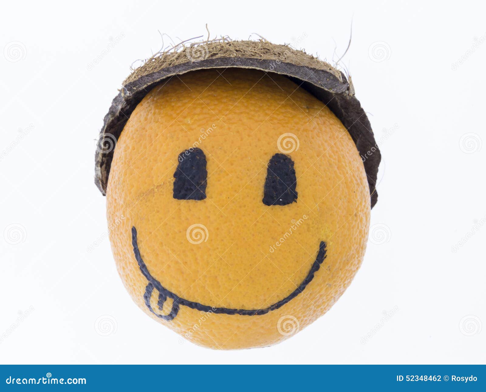 Orange with a Smiley - Good Humor, Fun and Pleasure Stock Photo - Image ...