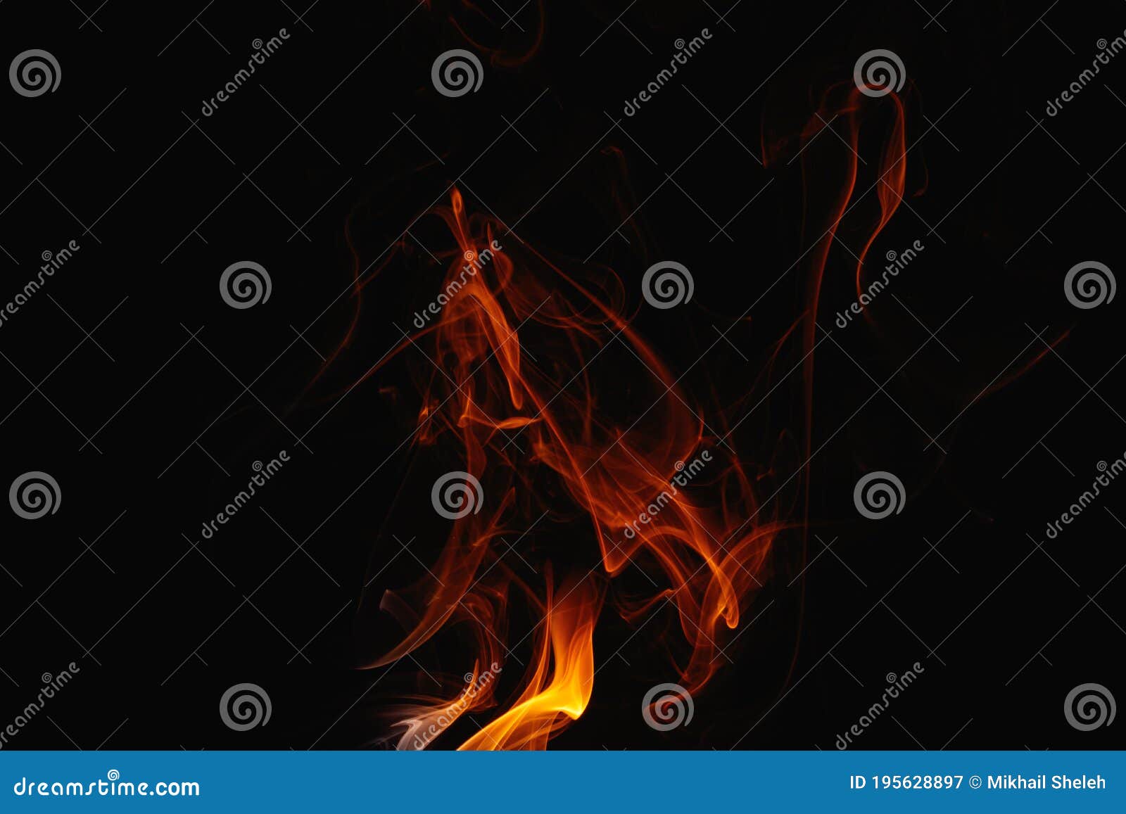 Orange Smoke on a Black Background. Colored Smoke Stock Image - Image ...
