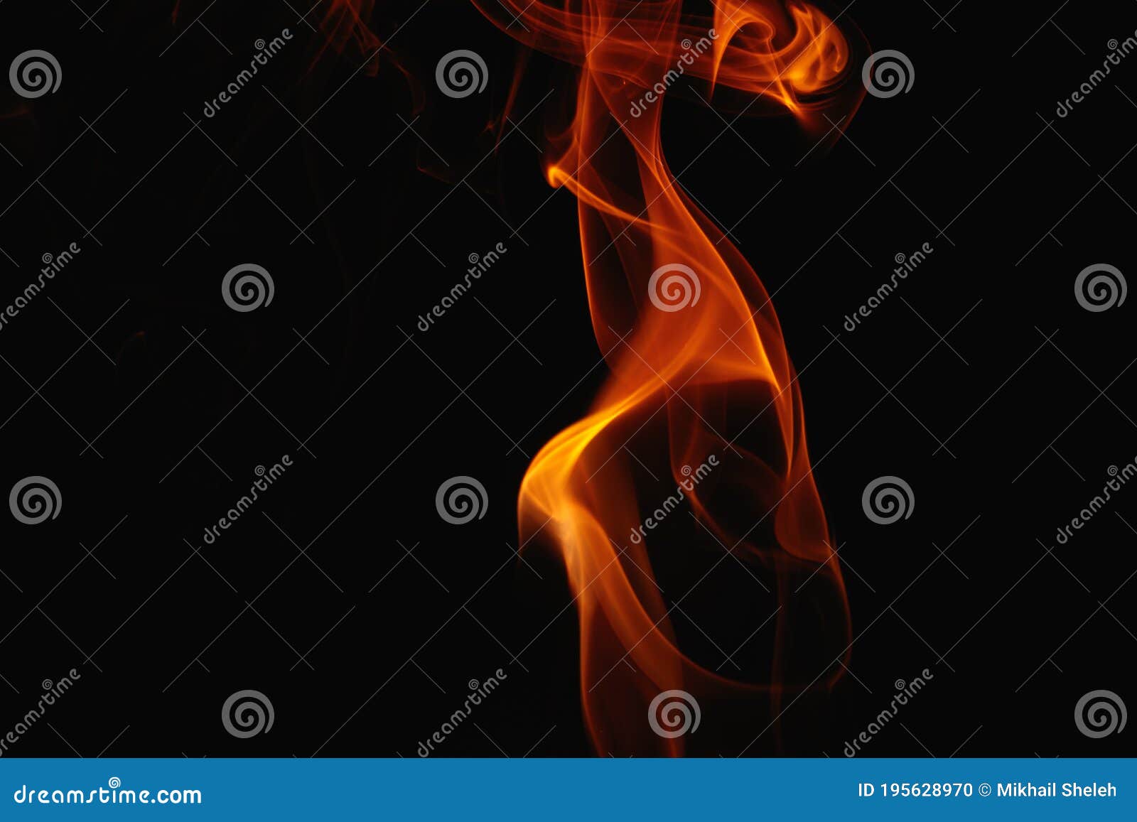Orange Smoke on a Black Background. Colored Smoke Stock Photo - Image ...