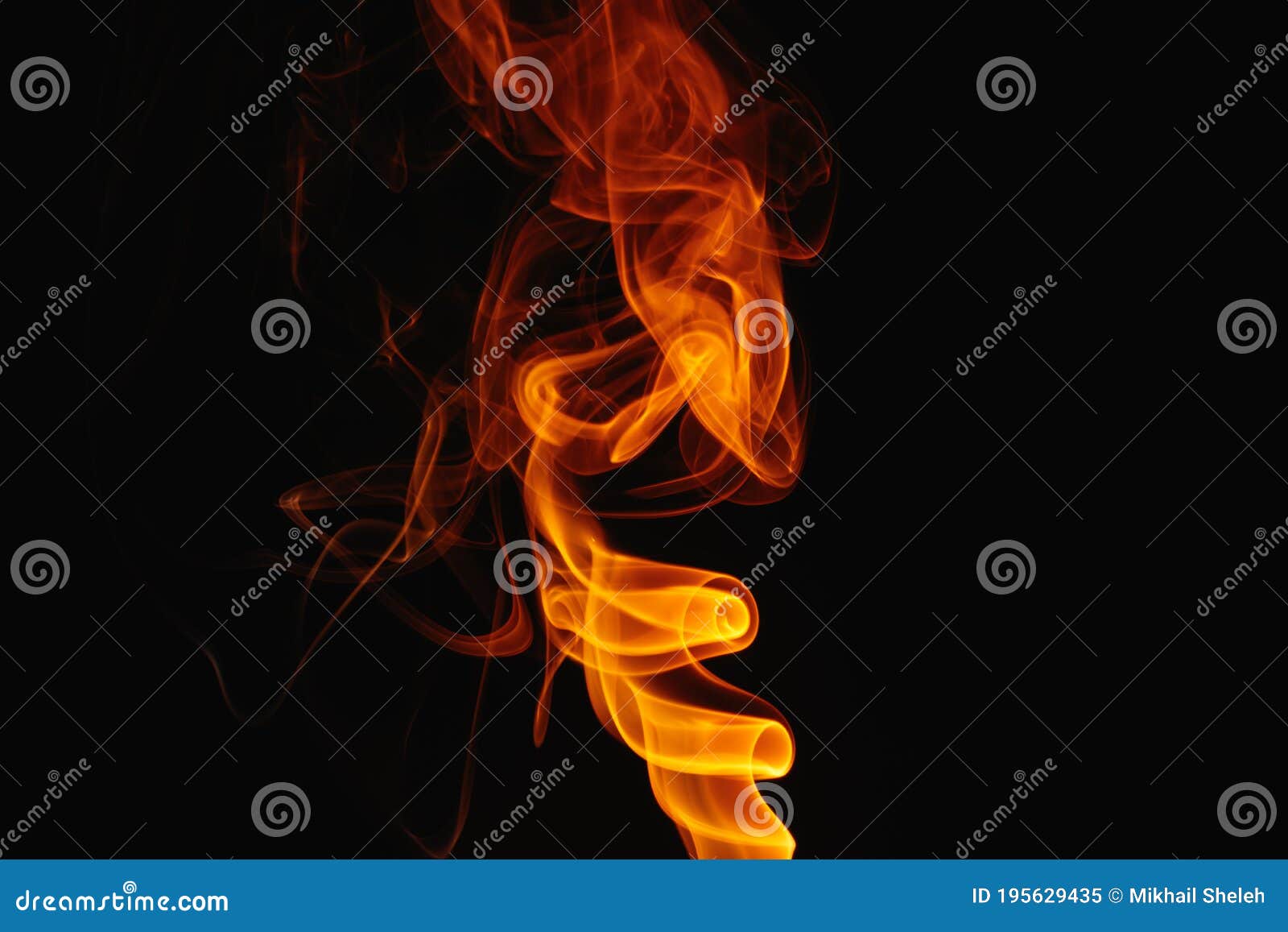 Orange Smoke on a Black Background. Colored Smoke Stock Image - Image ...