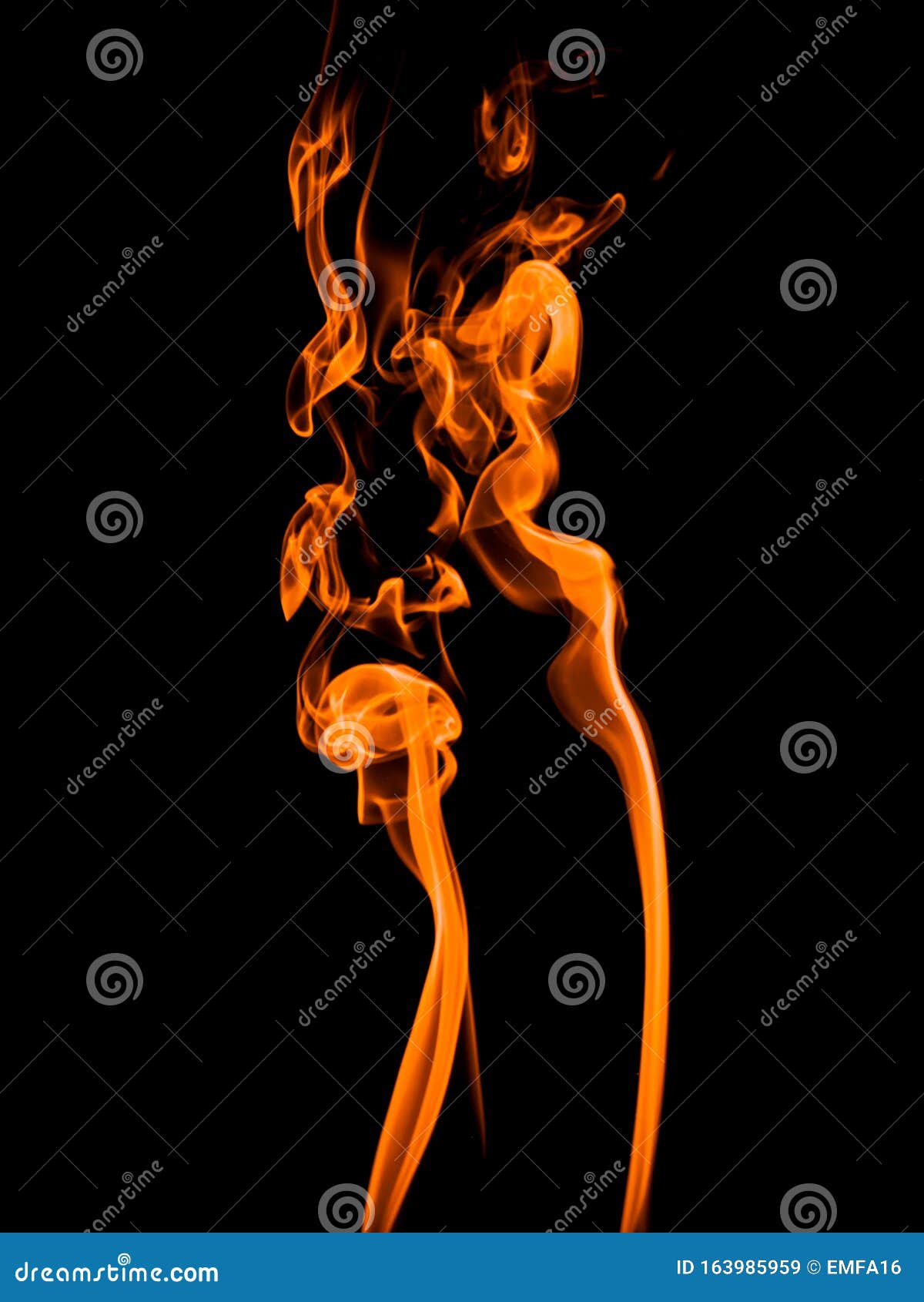 Orange Smoke on a Black Background Stock Image - Image of texture ...