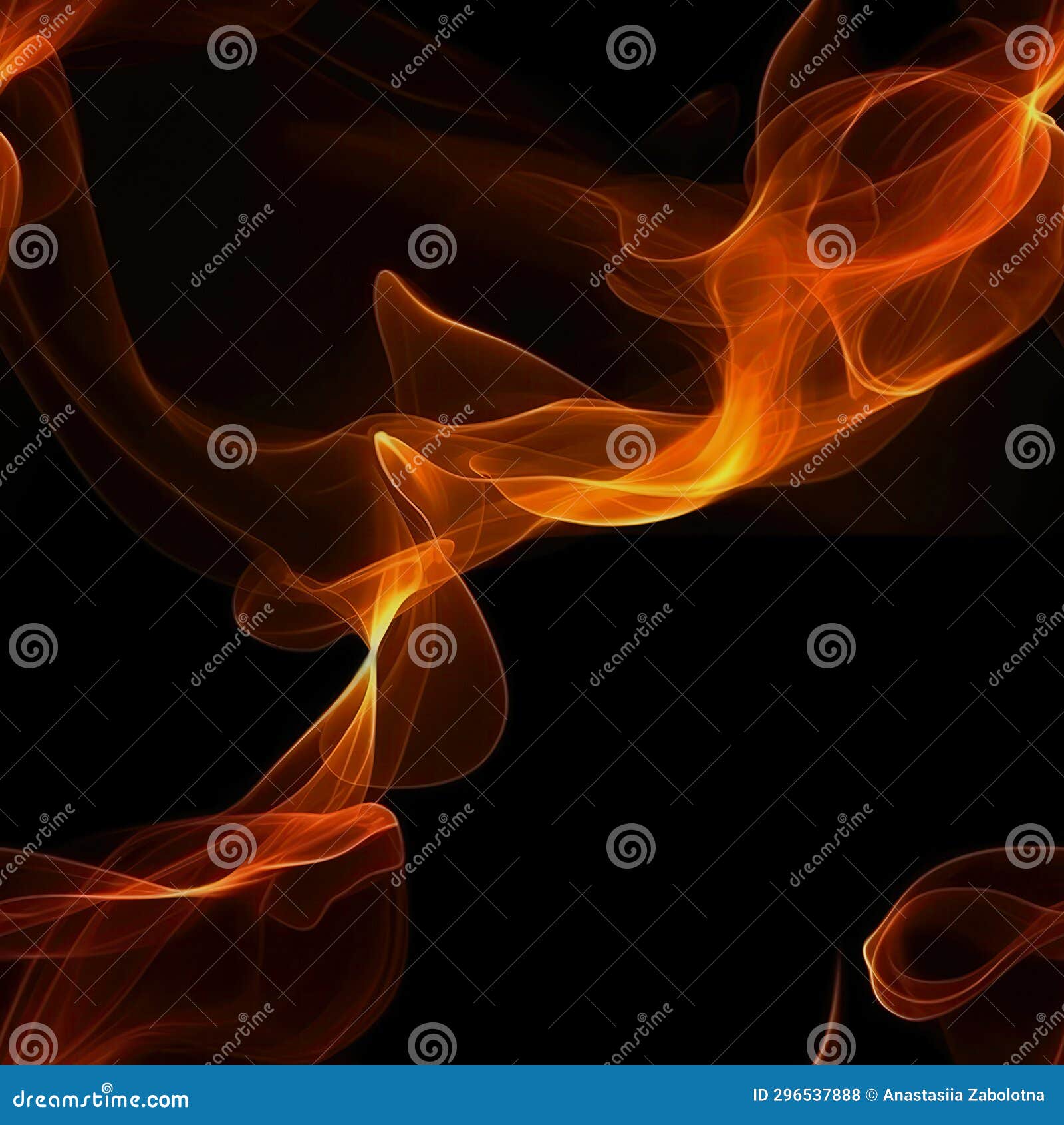 Orange Smoke on Black Background. Seamless Background. Generative AI ...