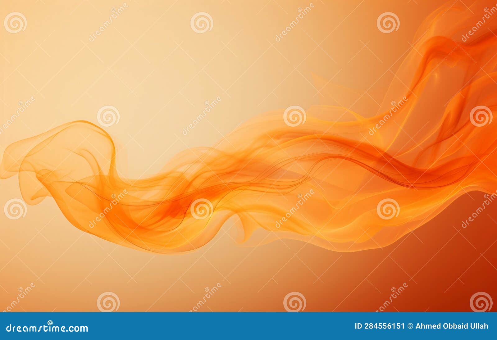 Orange Smoke on a Simple Background, Generative Ai Stock Illustration ...