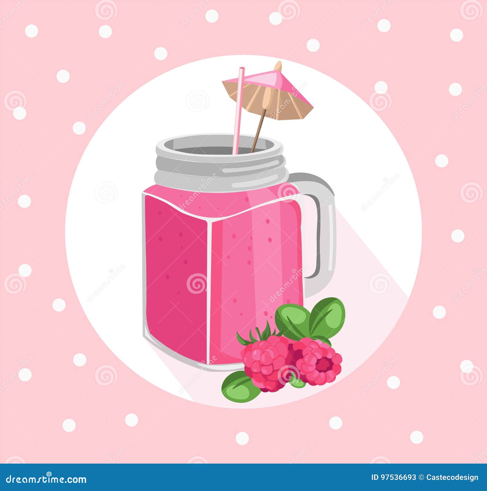 Orange Smoothie Vector. Fresh Drink Retro Style Background Stock Vector ...