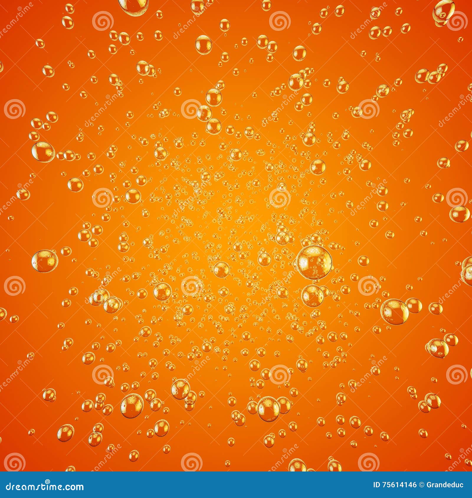 Orange Soda Bubbles Background Stock Illustration - Illustration of ...