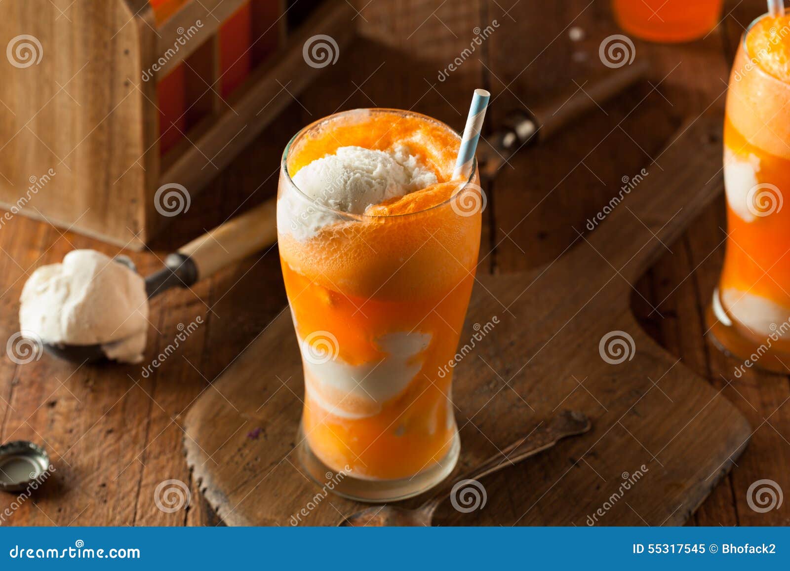 Orange Soda Creamsicle Ice Cream Float Stock Image - Image of juice ...