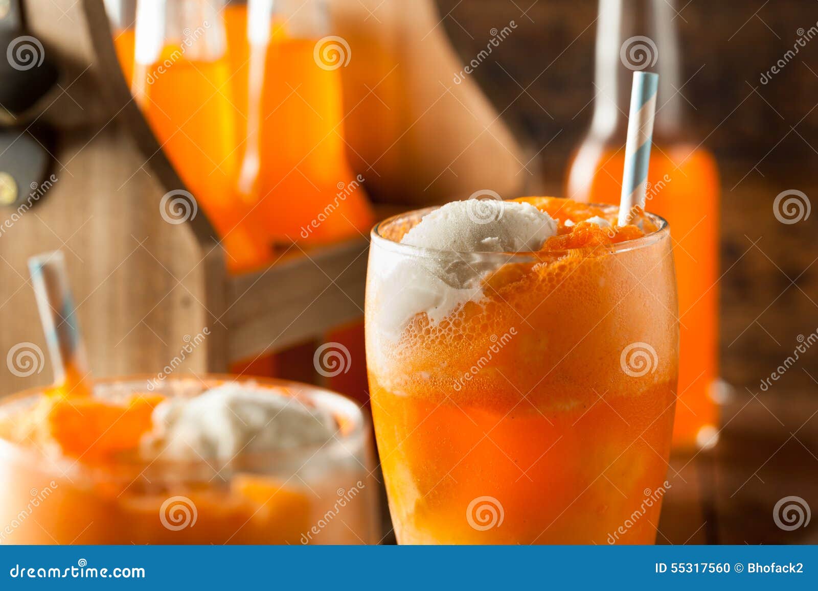 Orange Soda Creamsicle Ice Cream Float Stock Photo - Image of dessert ...