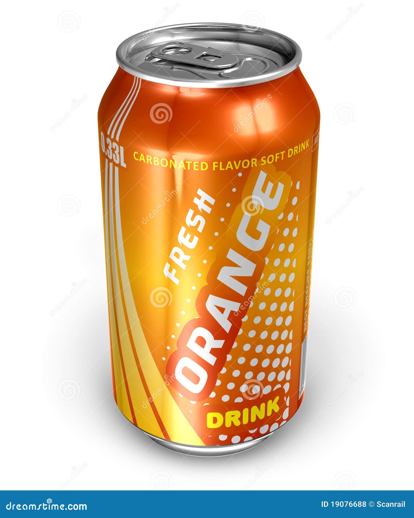 Orange Soda Drink in Metal Can Stock Illustration - Illustration of ...