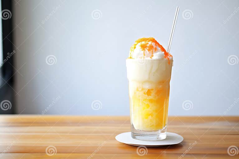 Orange Soda Float with Vanilla Ice Cream Stock Photo - Image of cream ...