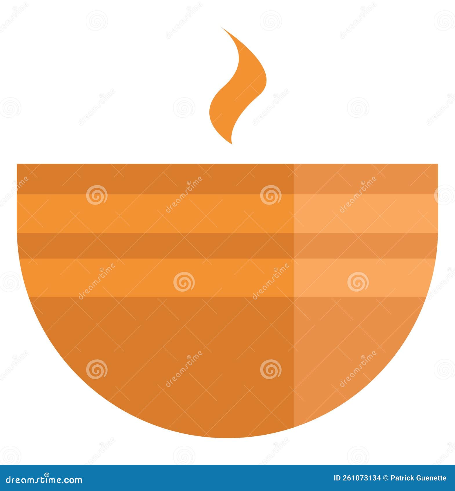 Orange soup, icon stock vector. Illustration of delicious - 261073134