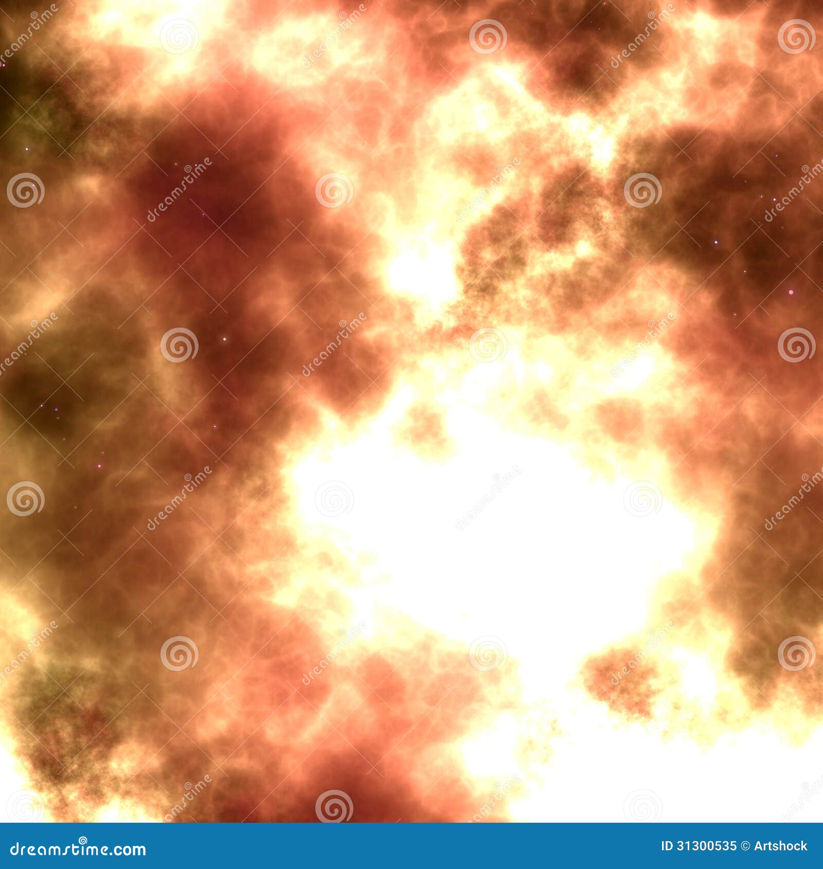 Orange space nebula stock illustration. Illustration of interstellar ...