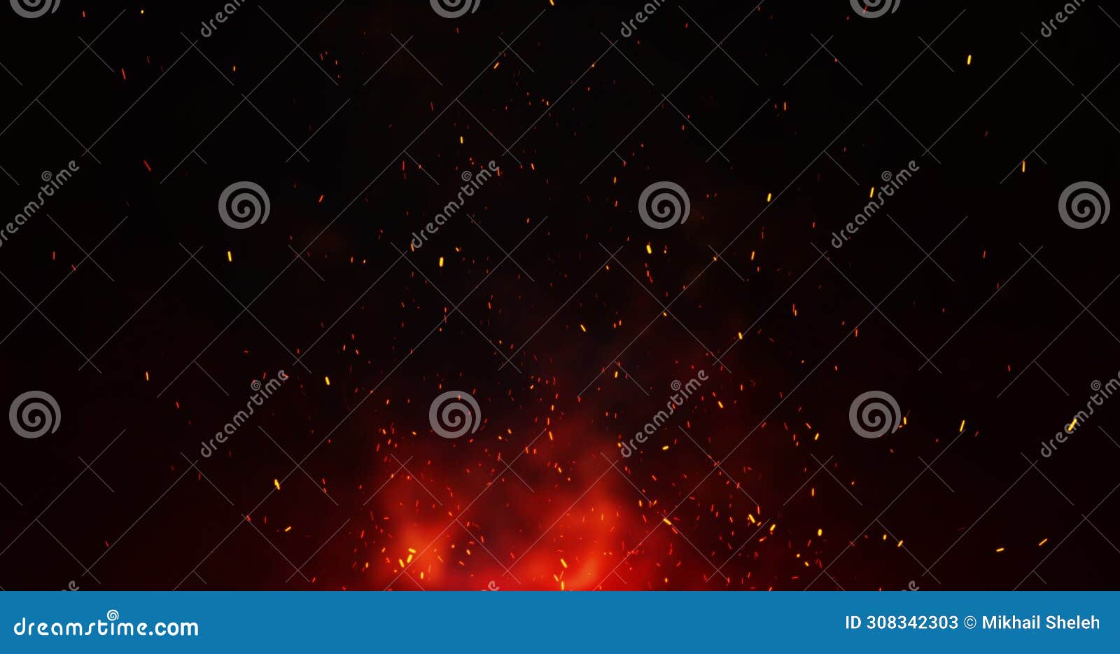 Orange Sparks of an Abstract Campfire Flying Upwards Stock Illustration ...