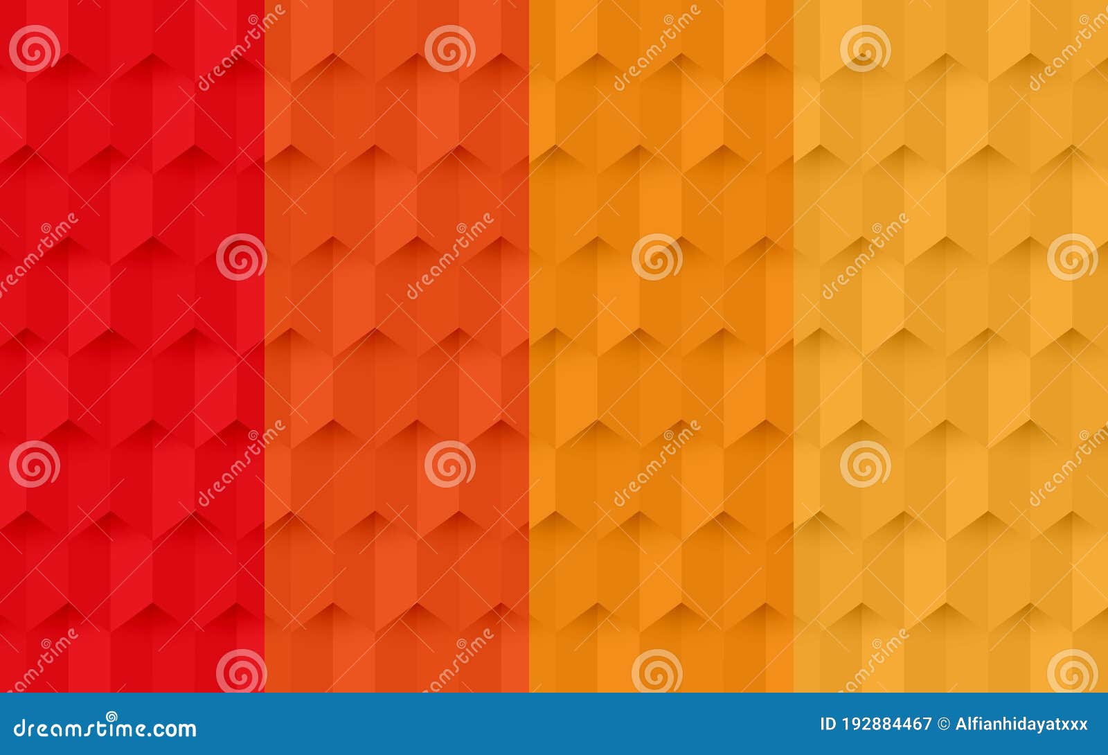 Orange Spectrum Poster with Abstract Geometric Pattern of Triangles ...