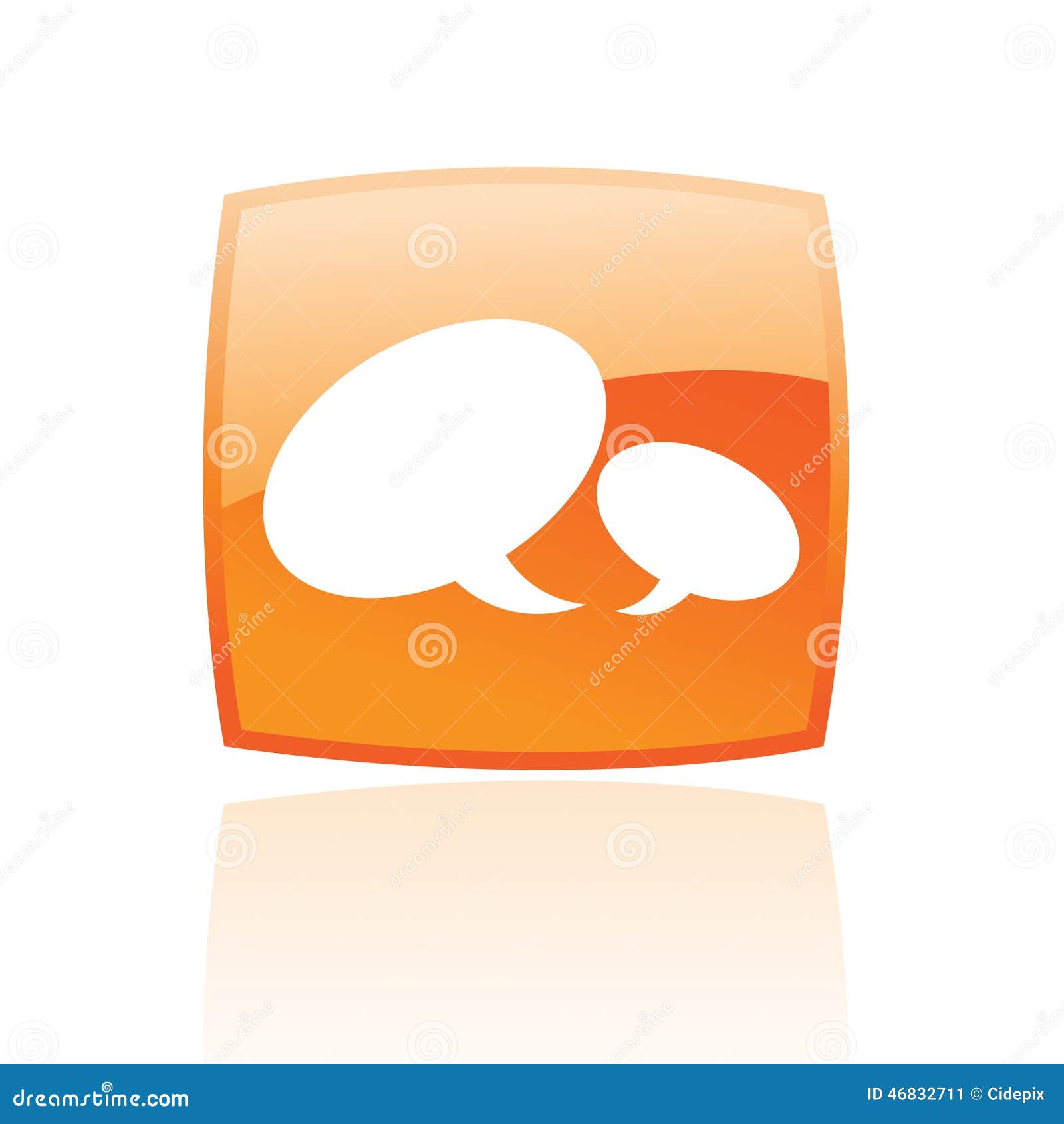 Orange speech bubbles stock vector. Illustration of discussion - 46832711