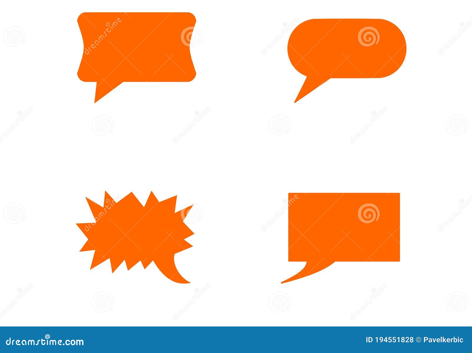 Orange Speech Bubbles 2 stock illustration. Illustration of chat ...