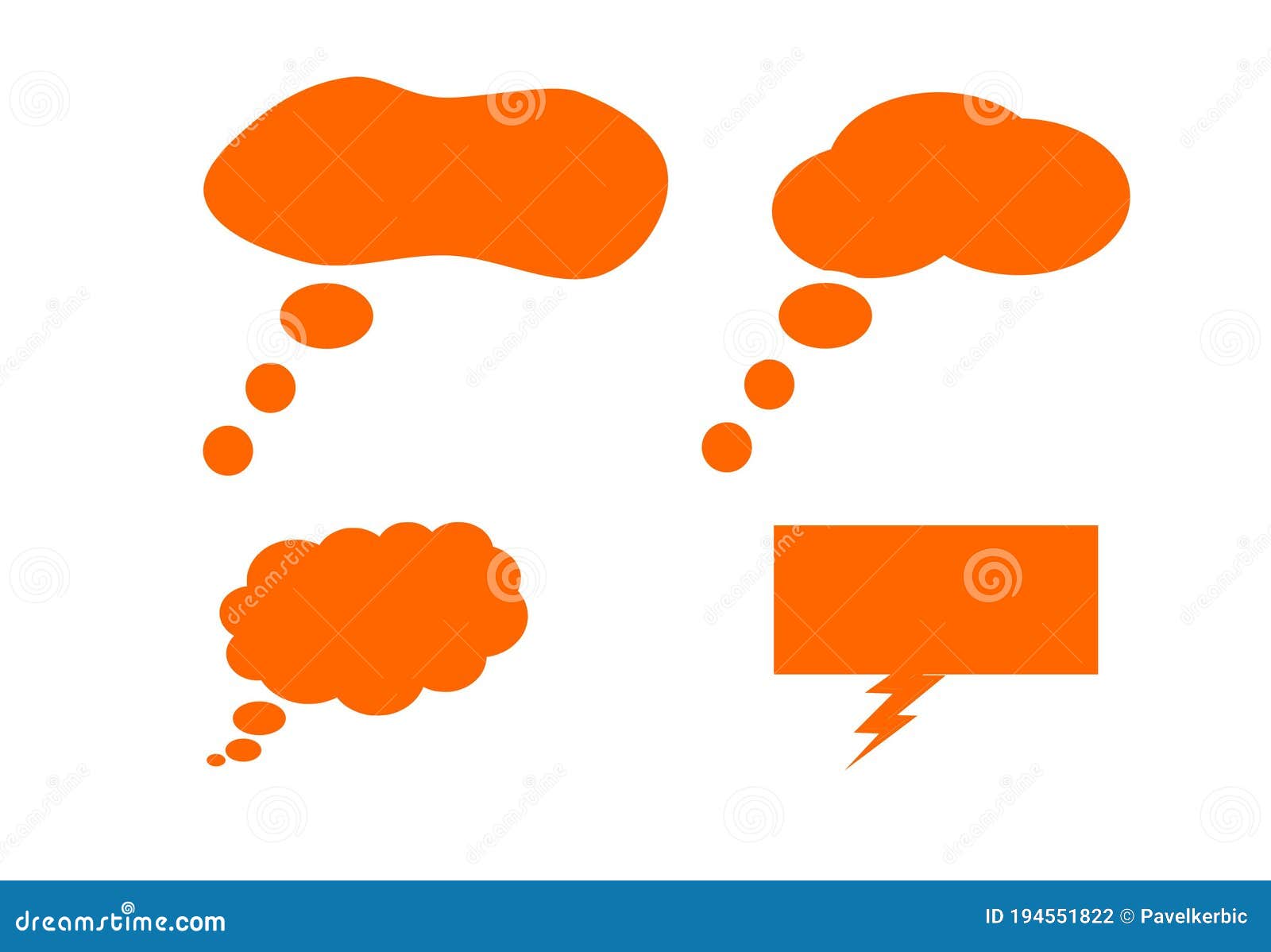 Orange Speech Bubbles 1 stock illustration. Illustration of graphic ...