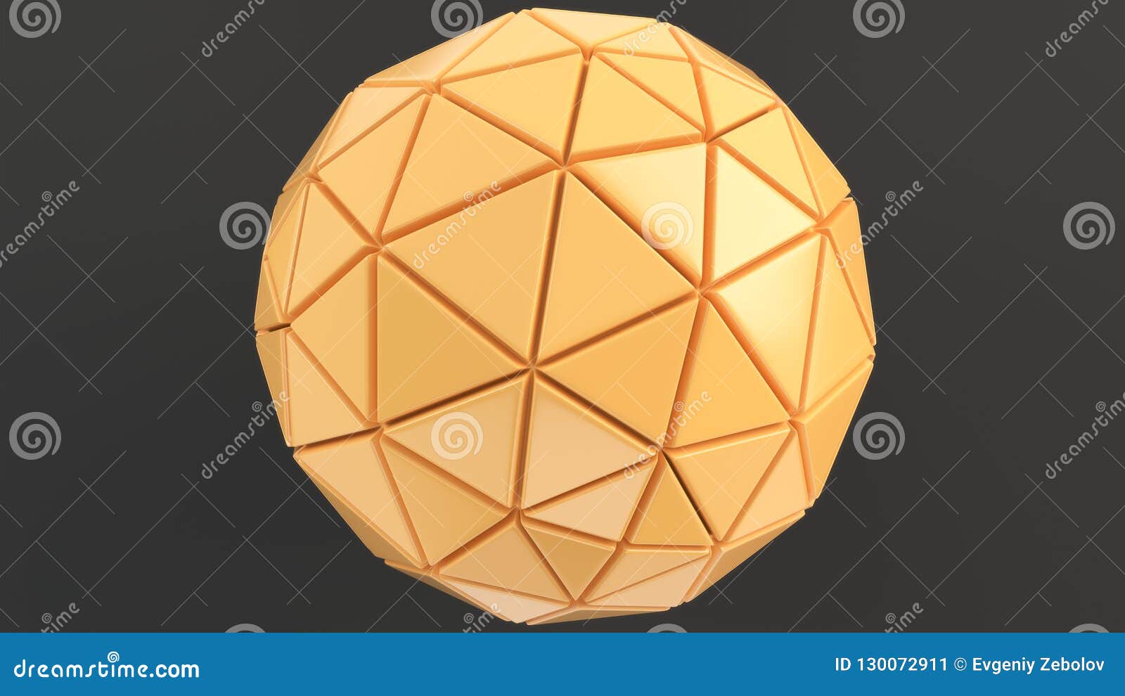 Orange Sphere on the Black Surface Stock Illustration - Illustration of ...