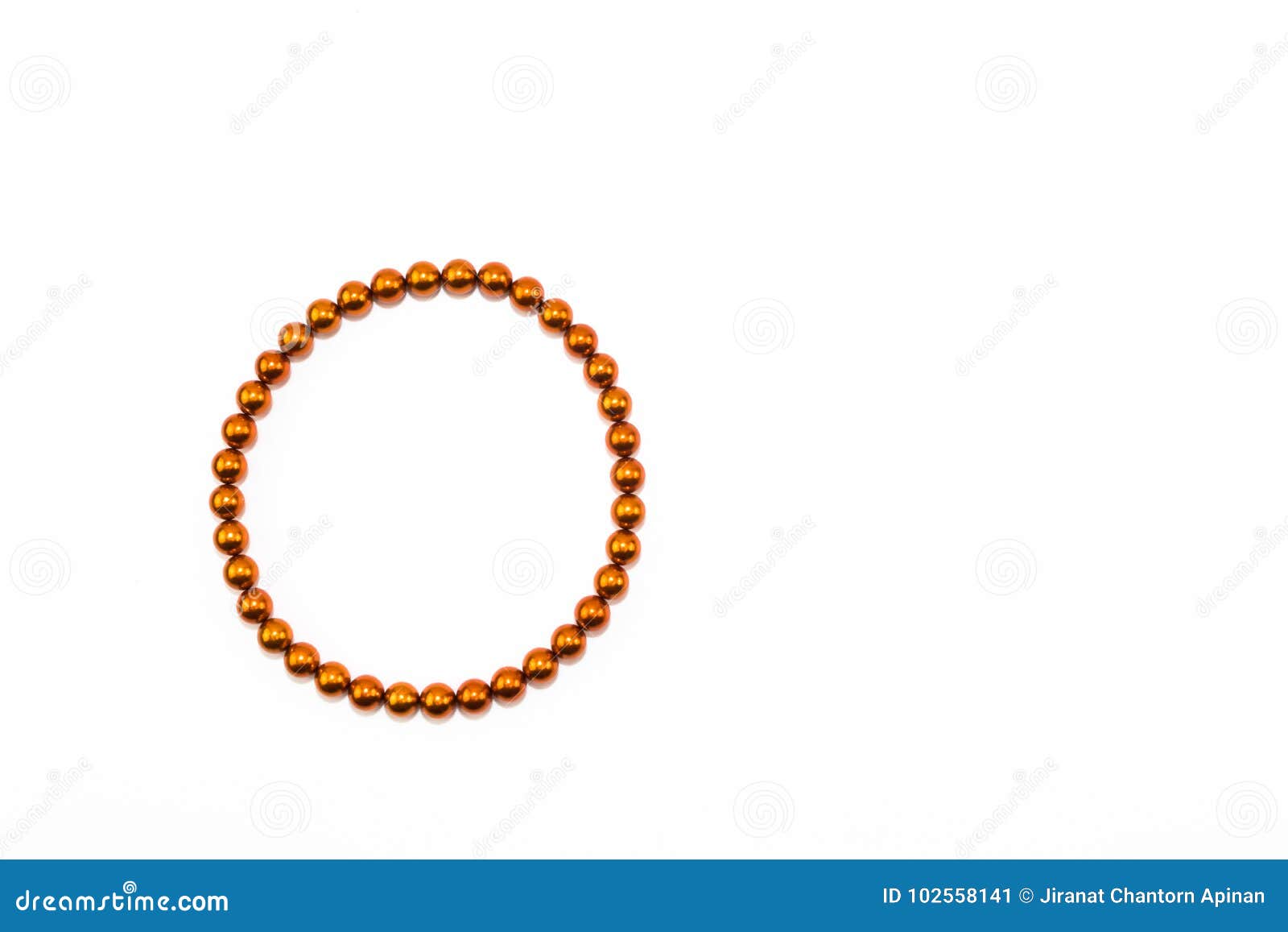 Orange Sphere Magnetic in Loop Shape on the White Background Stock ...
