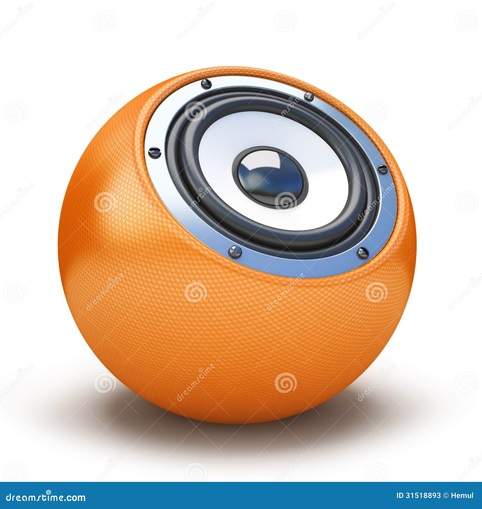 Orange sphere speaker stock illustration. Illustration of modern - 31518893