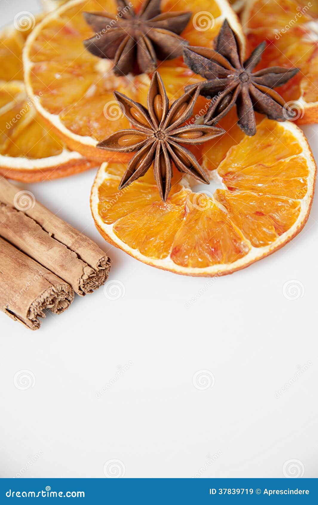 Orange and Spices on White Background Stock Image - Image of cold ...