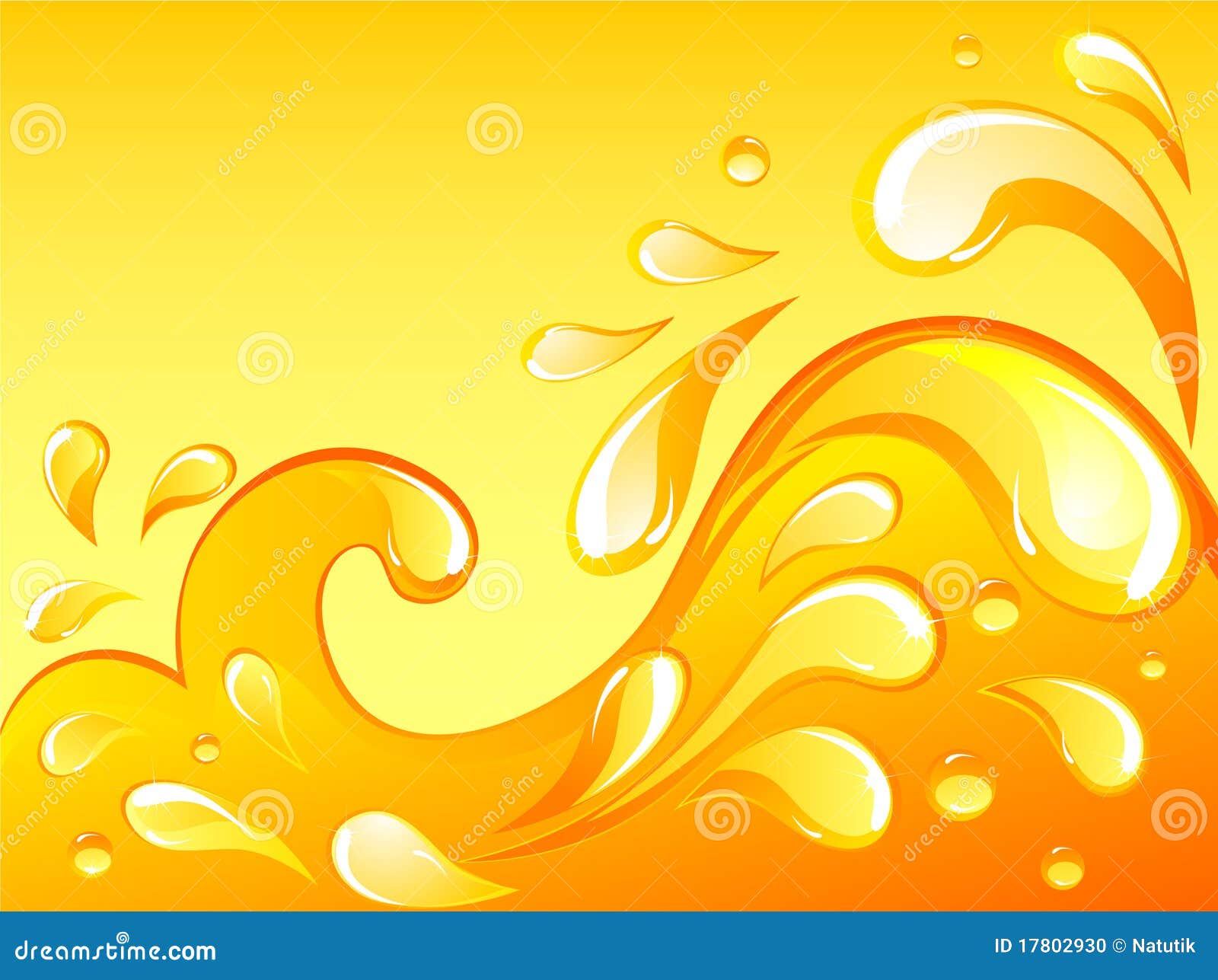 Orange splash stock vector. Illustration of abstract - 17802930