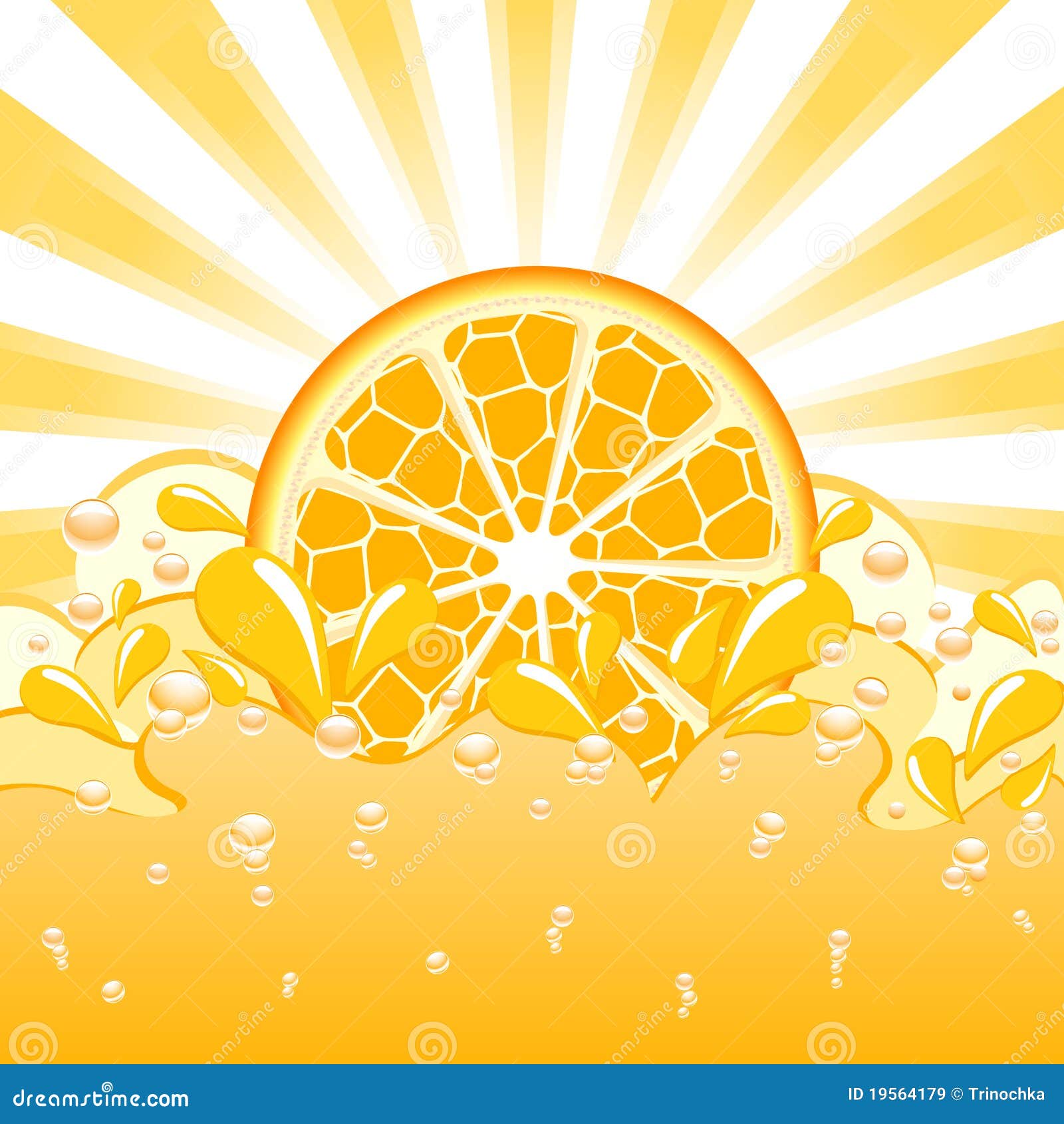 Orange splash stock vector. Illustration of liquid, motion - 19564179