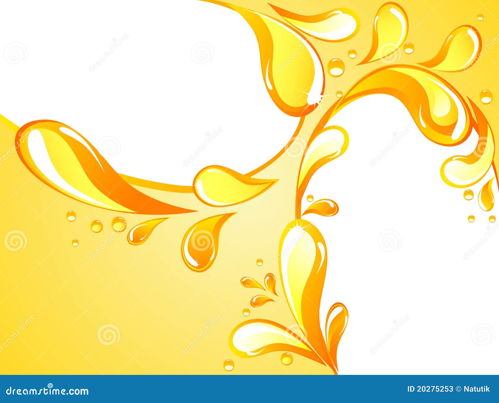 Orange splash card stock vector. Illustration of nature - 20275253