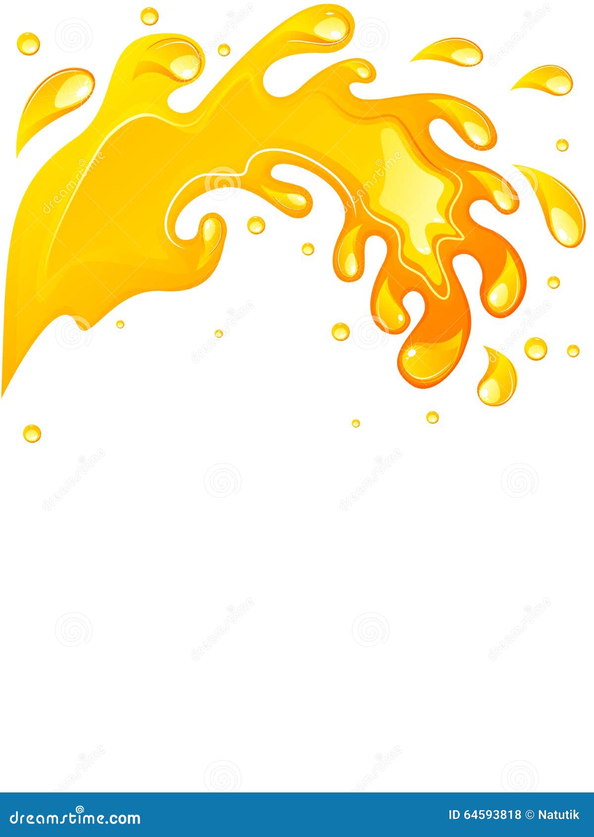 Orange splash stock vector. Illustration of pure, nature - 64593818