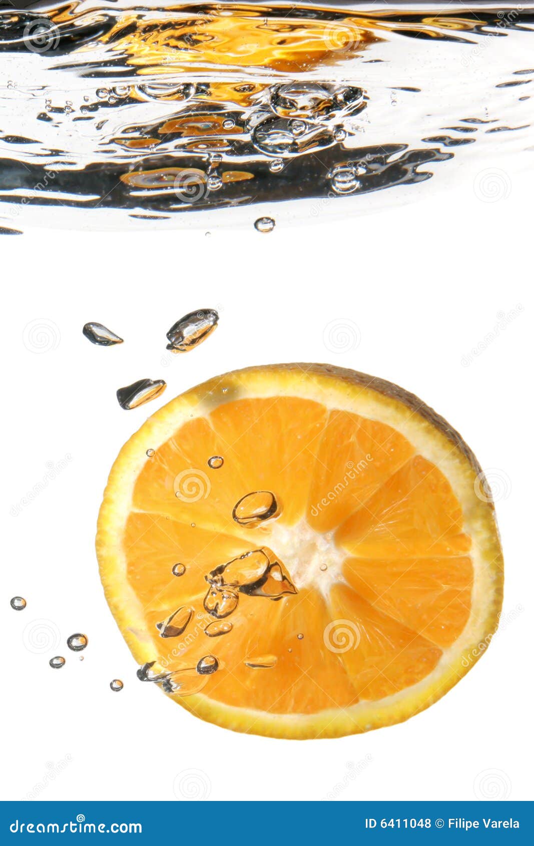 Orange splash in water stock photo. Image of fruit, nature - 6411048