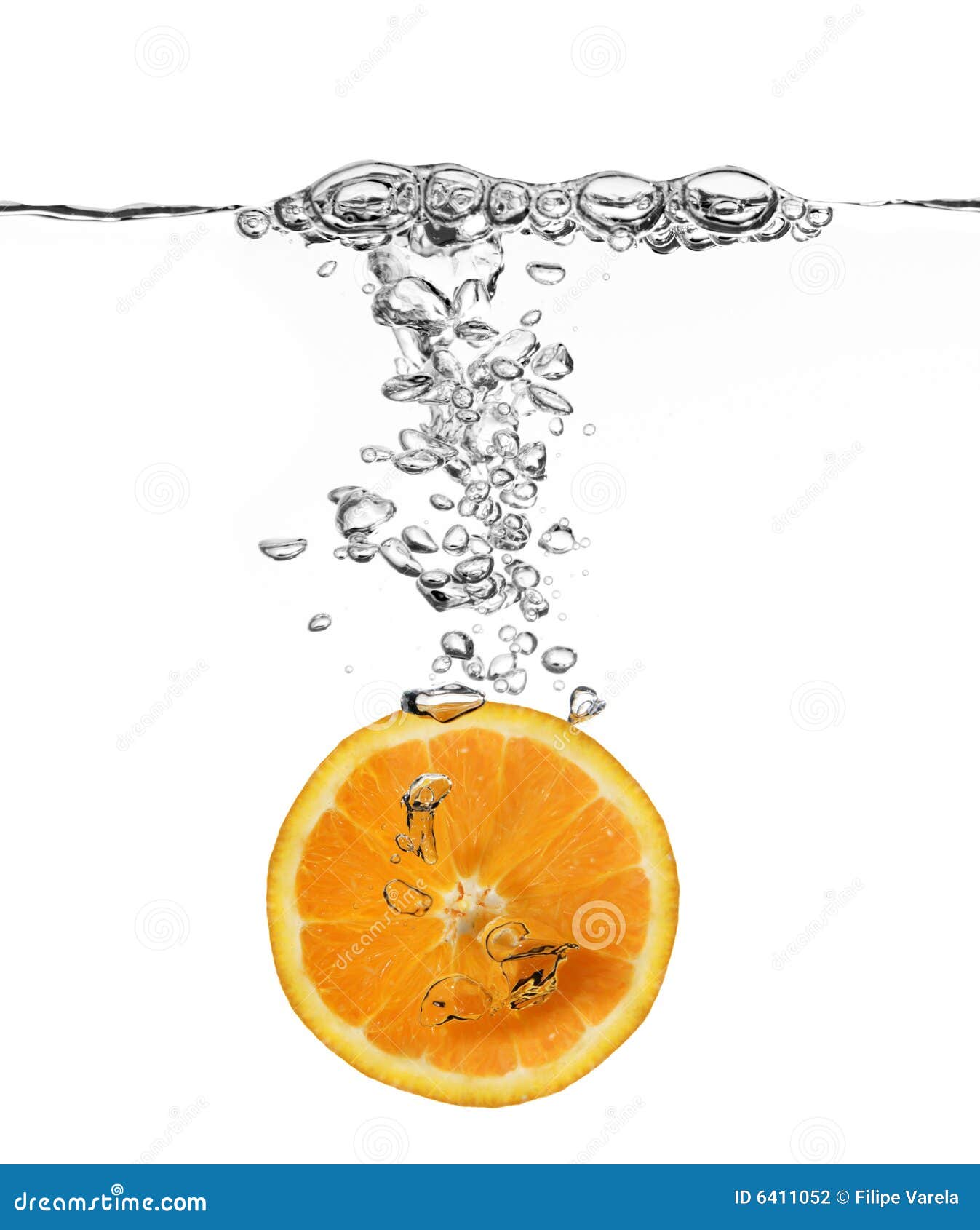 Orange splash in water stock photo. Image of aqueous, crystal - 6411052