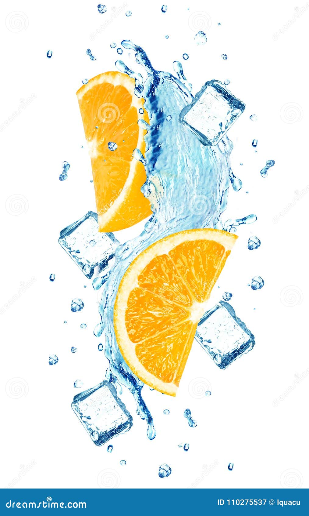Orange Splash Water and Ice Stock Image - Image of tropical, drop ...