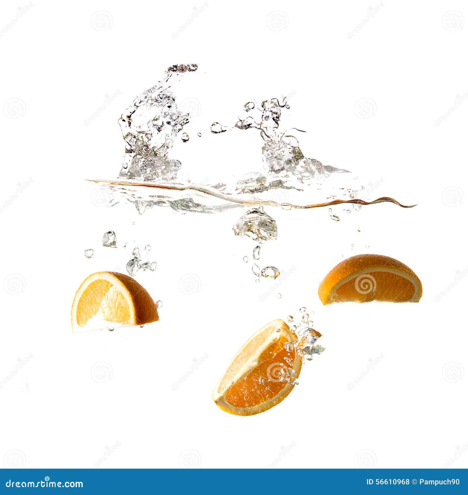 Orange Splash on Water, Isolated Stock Photo - Image of fruit, health ...