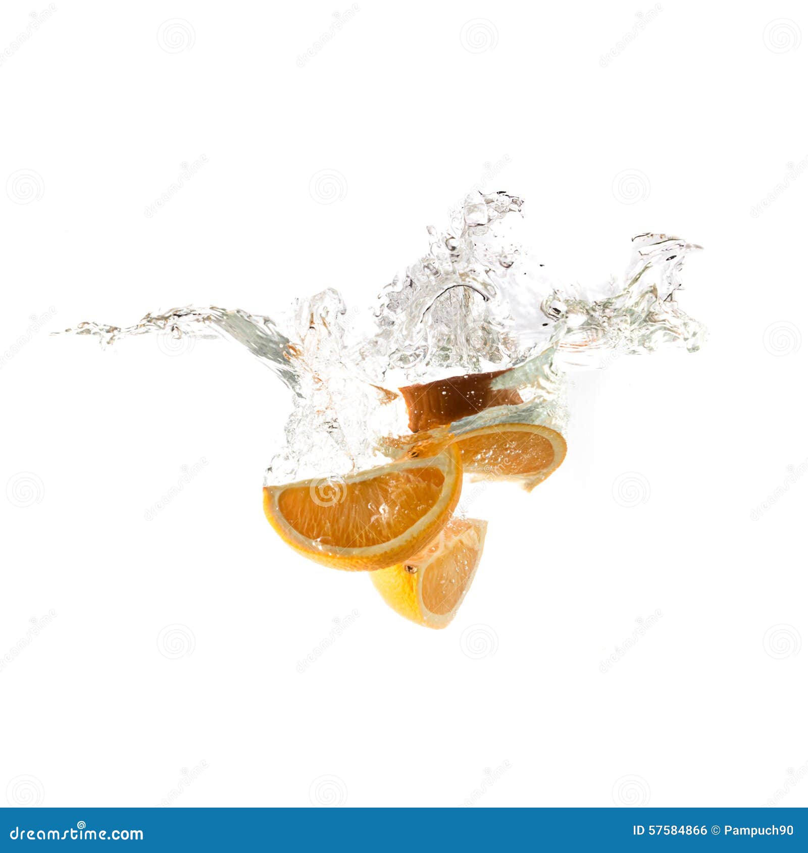 Orange Splash on Water, Isolated Stock Photo - Image of creative, drink ...