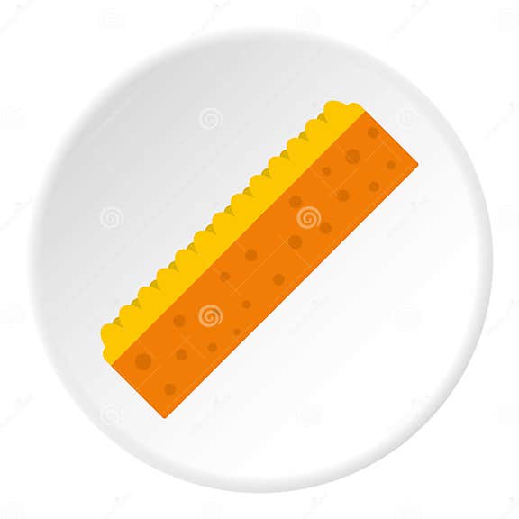Orange Sponge for Cleaning Icon Circle Stock Vector - Illustration of ...
