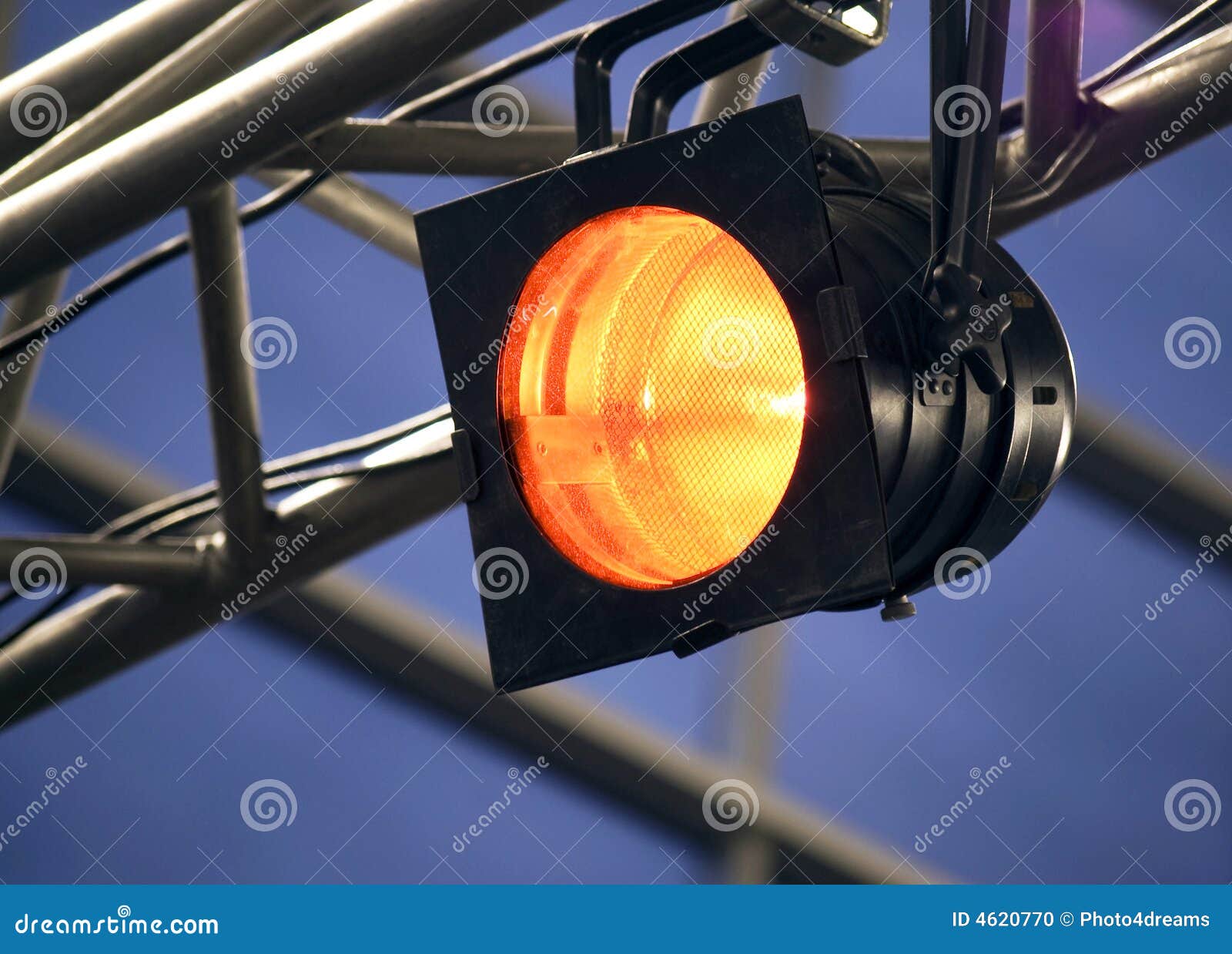 Orange spotlight stock photo. Image of illuminate, illumination - 4620770