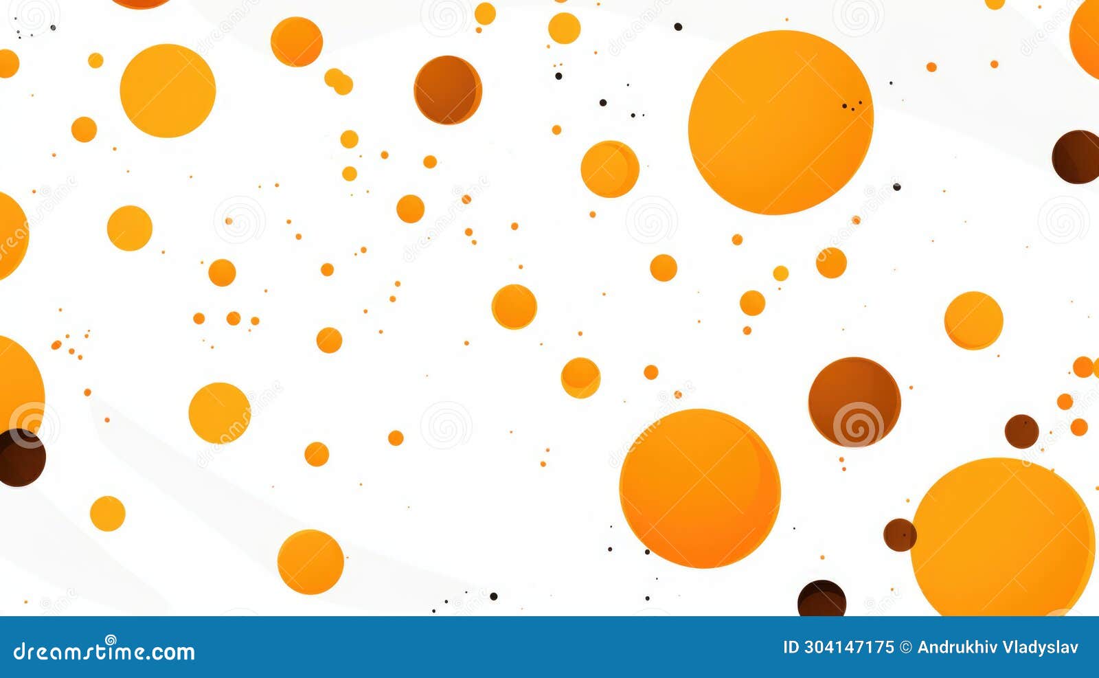 Orange Spots on White Background, Abstract Illustration Stock ...