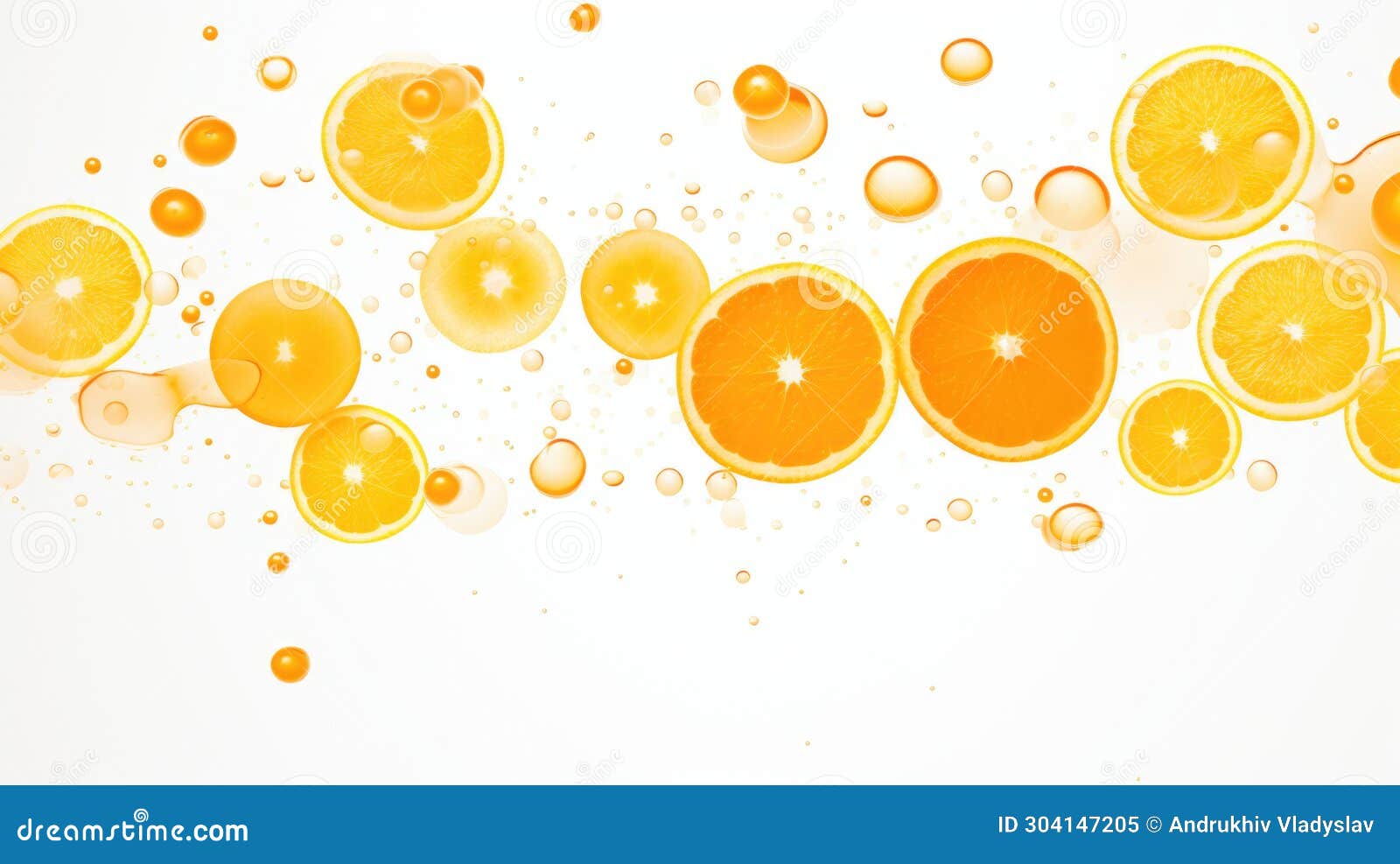 Orange Spots on White Background, Abstract Illustration Stock ...