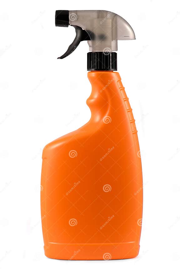 Orange spray bottle stock image. Image of vertical, clean - 8509855
