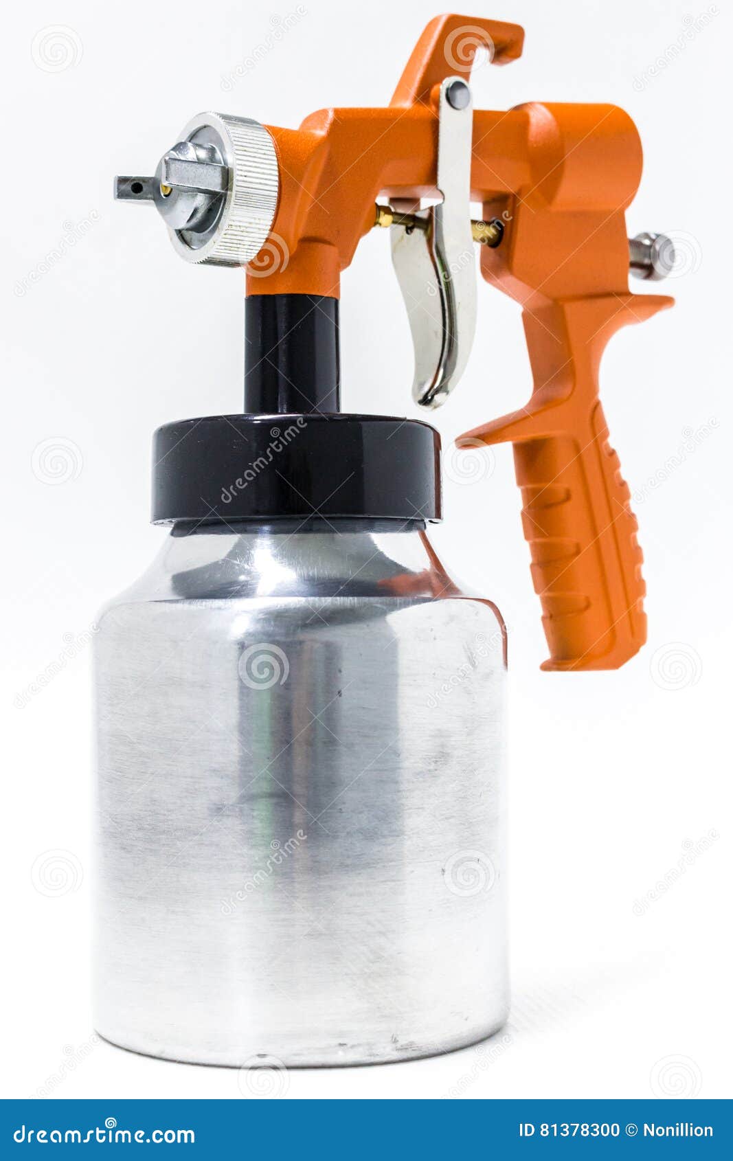 Orange Spray Gun stock photo. Image of occupation, airbrush - 81378300