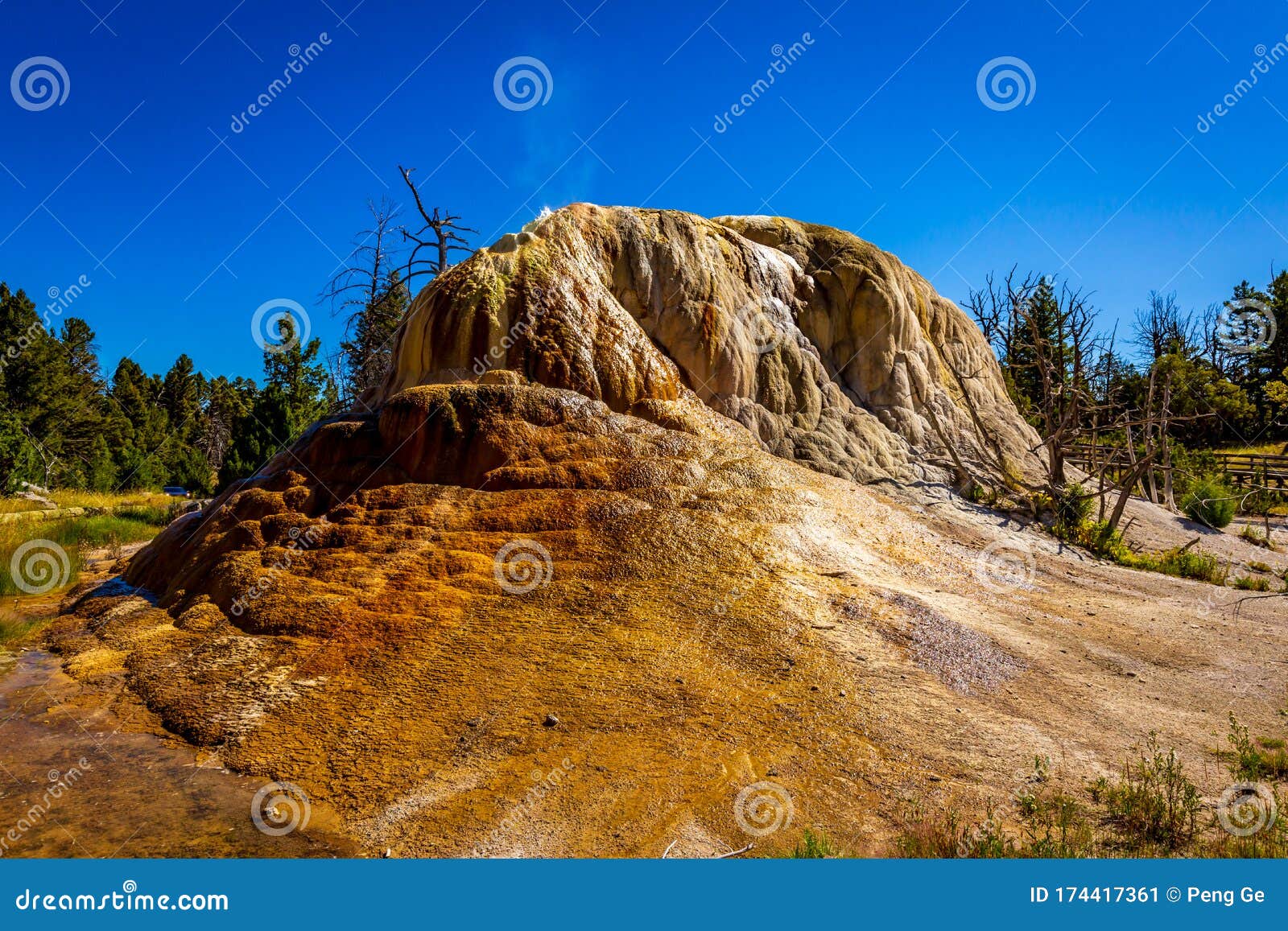 Orange Spring Mound stock image. Image of yellowstone - 174417361