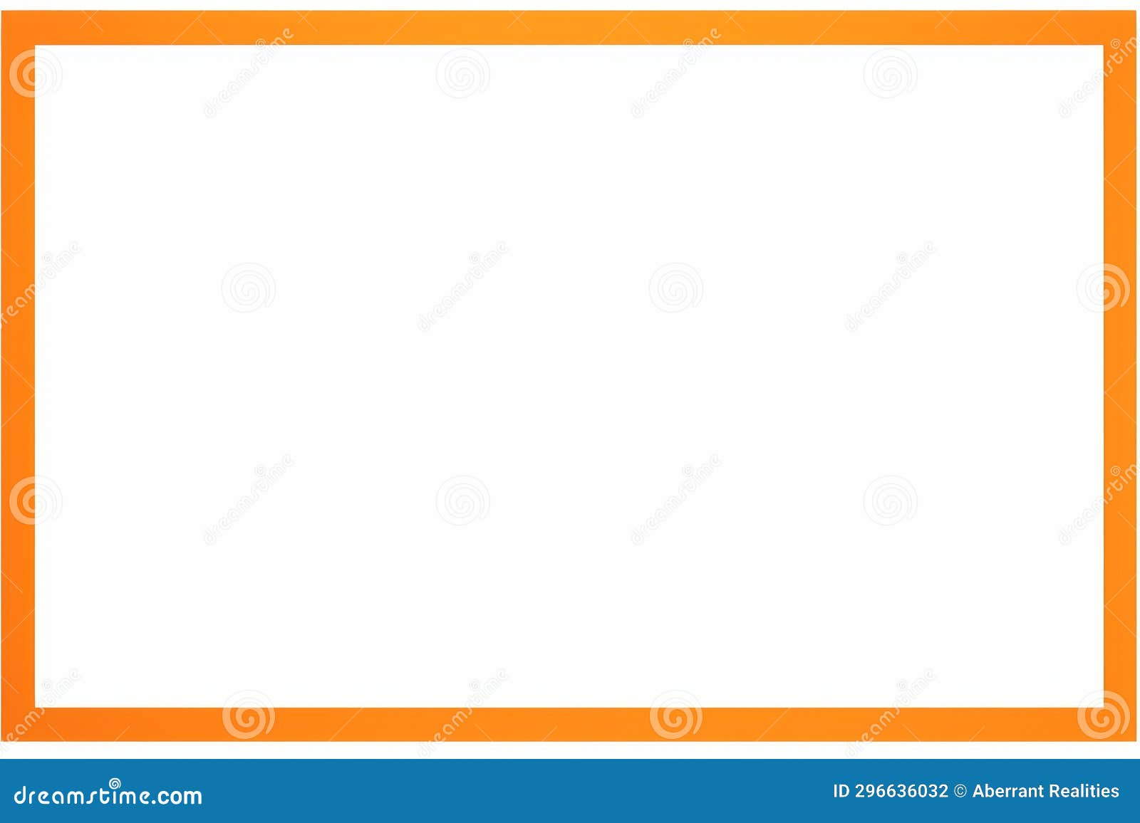 An Orange Square Frame on a White Background Stock Illustration ...
