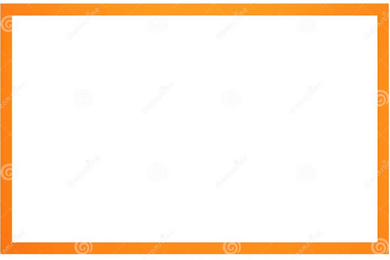 An Orange Square Frame on a White Background Stock Illustration ...