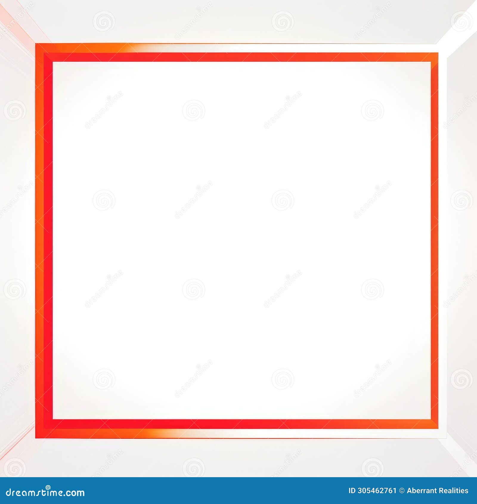 An Orange Square Frame on a White Background Stock Illustration ...