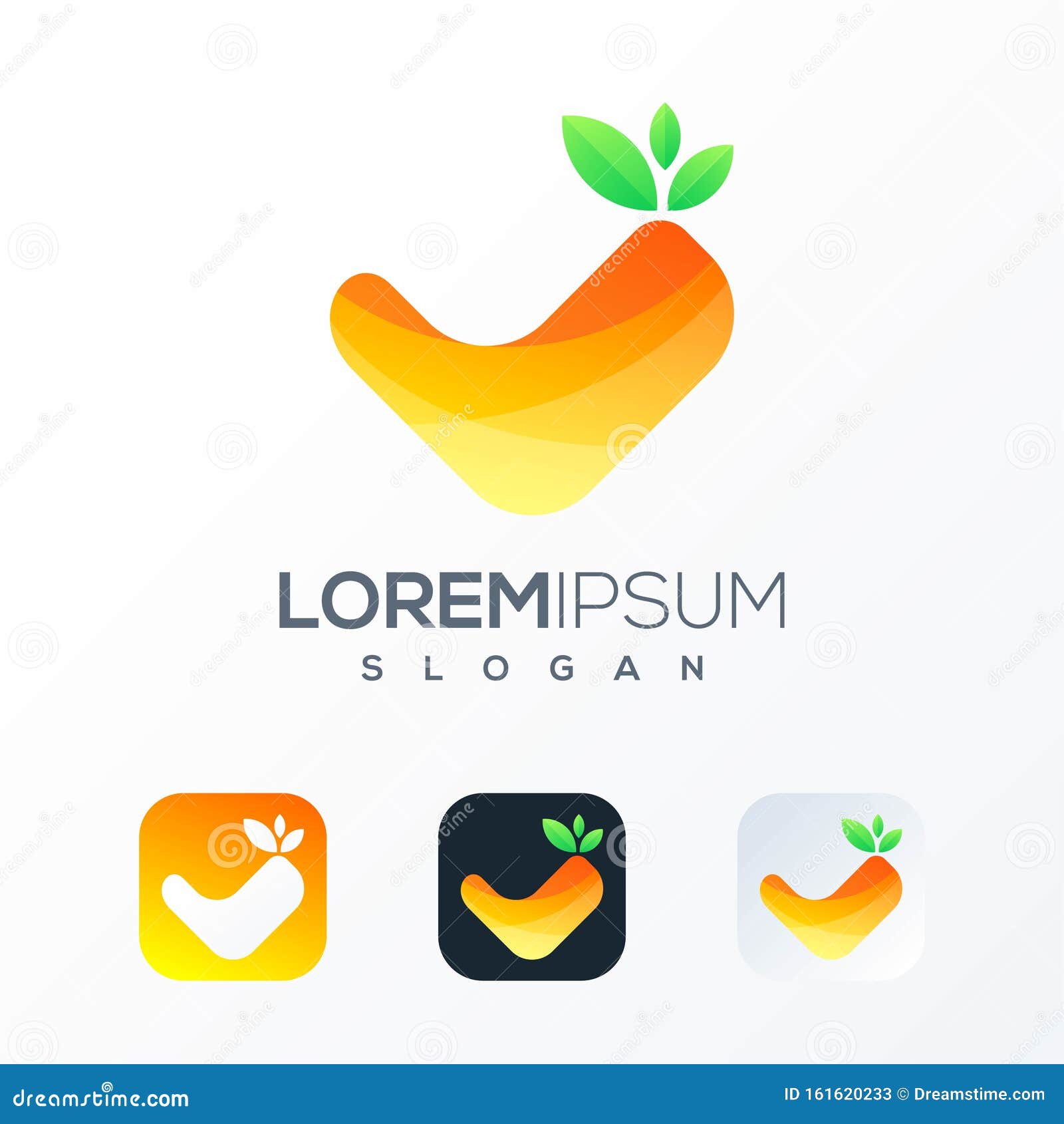 Orange Square Logo Design Ready To Use Stock Vector - Illustration of ...