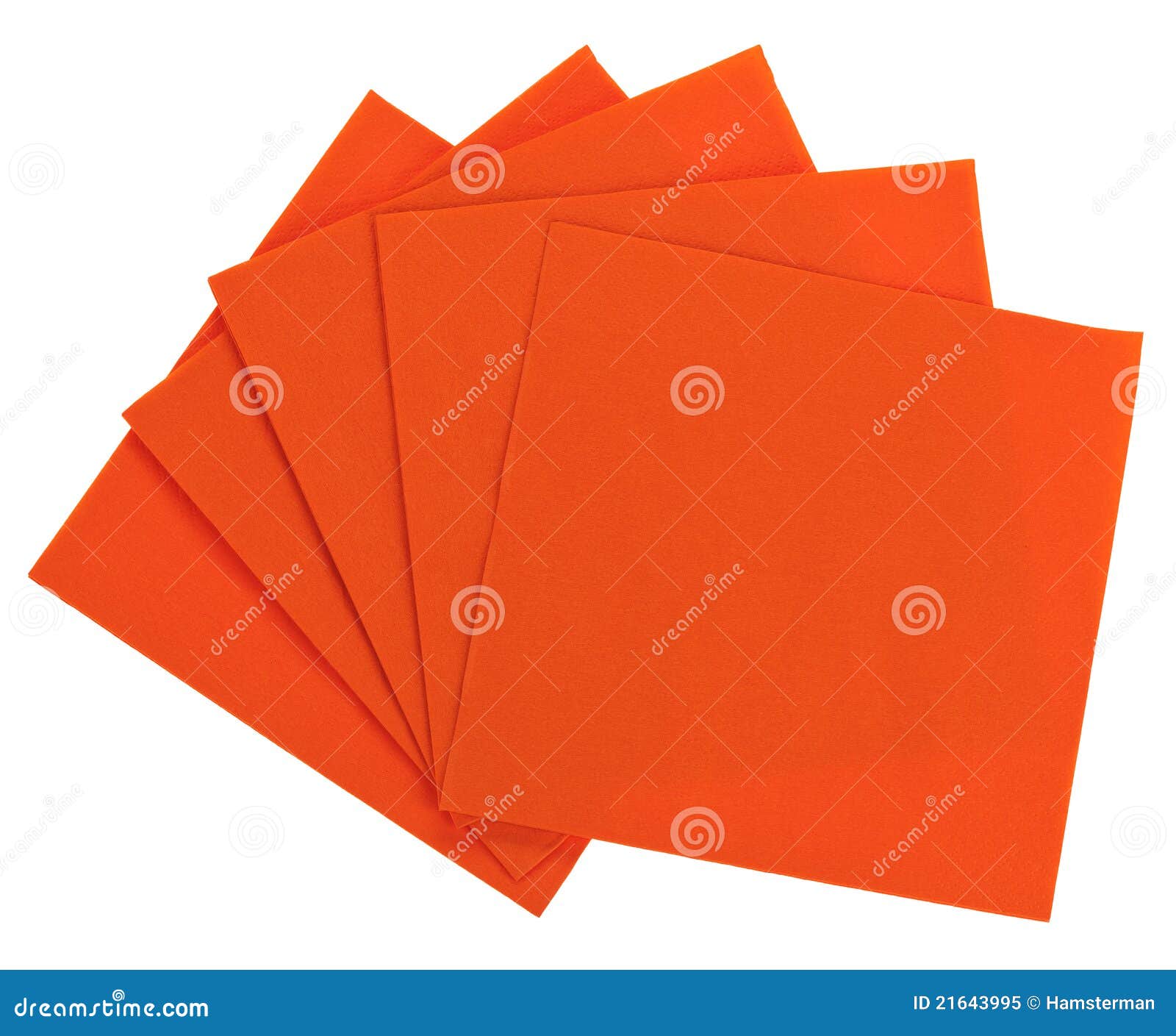 Orange Square Paper Serviette (tissue) Stock Image - Image of white ...