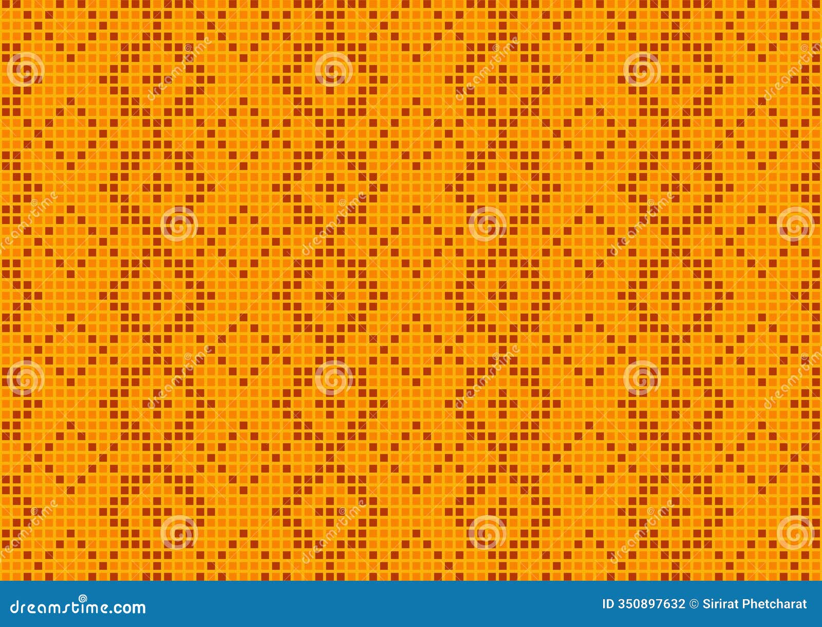 Orange Square Pattern Pixel Aztec Art Background Stock Illustration ...