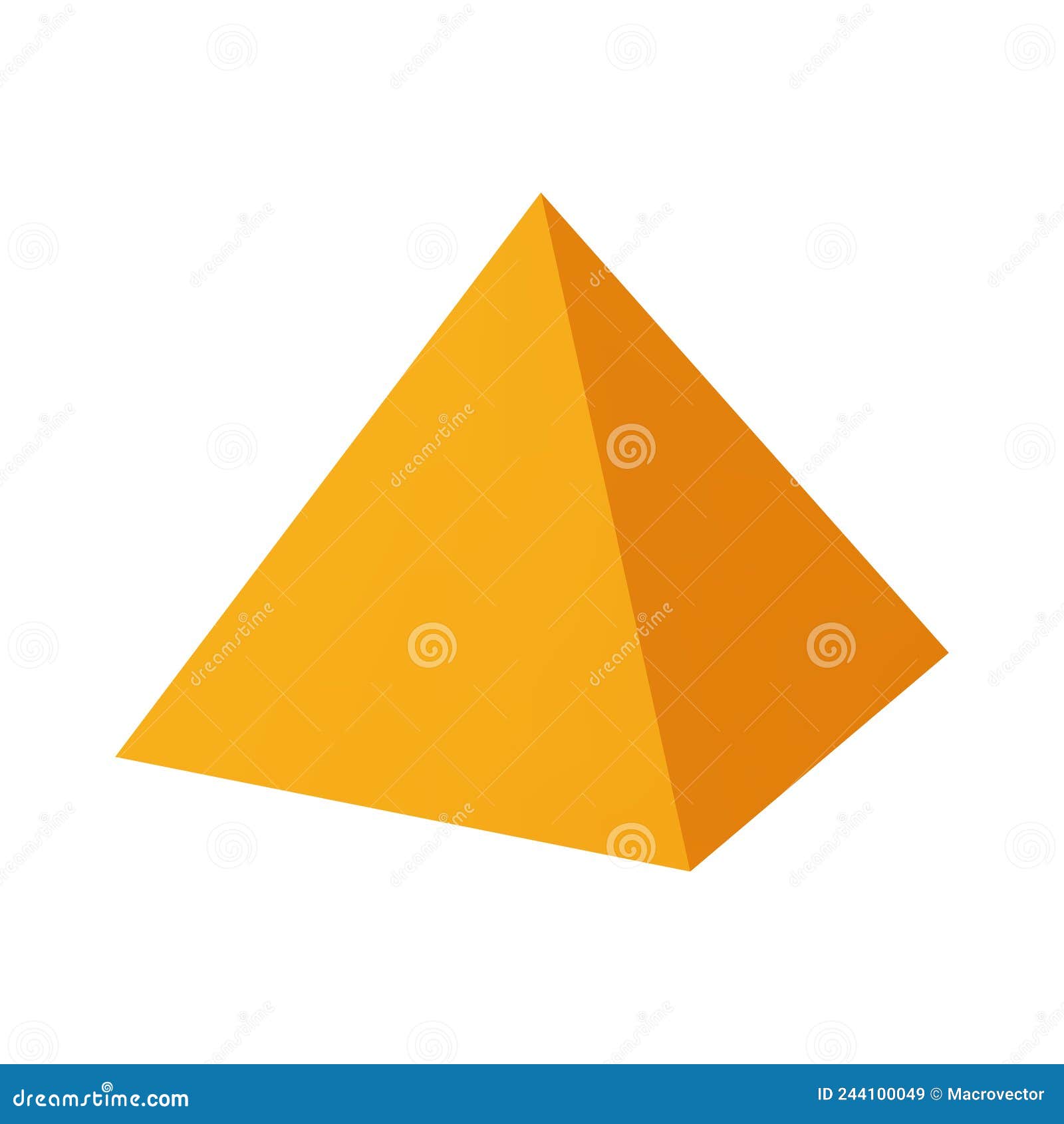 Orange Square Pyramid Composition Stock Vector - Illustration of study ...