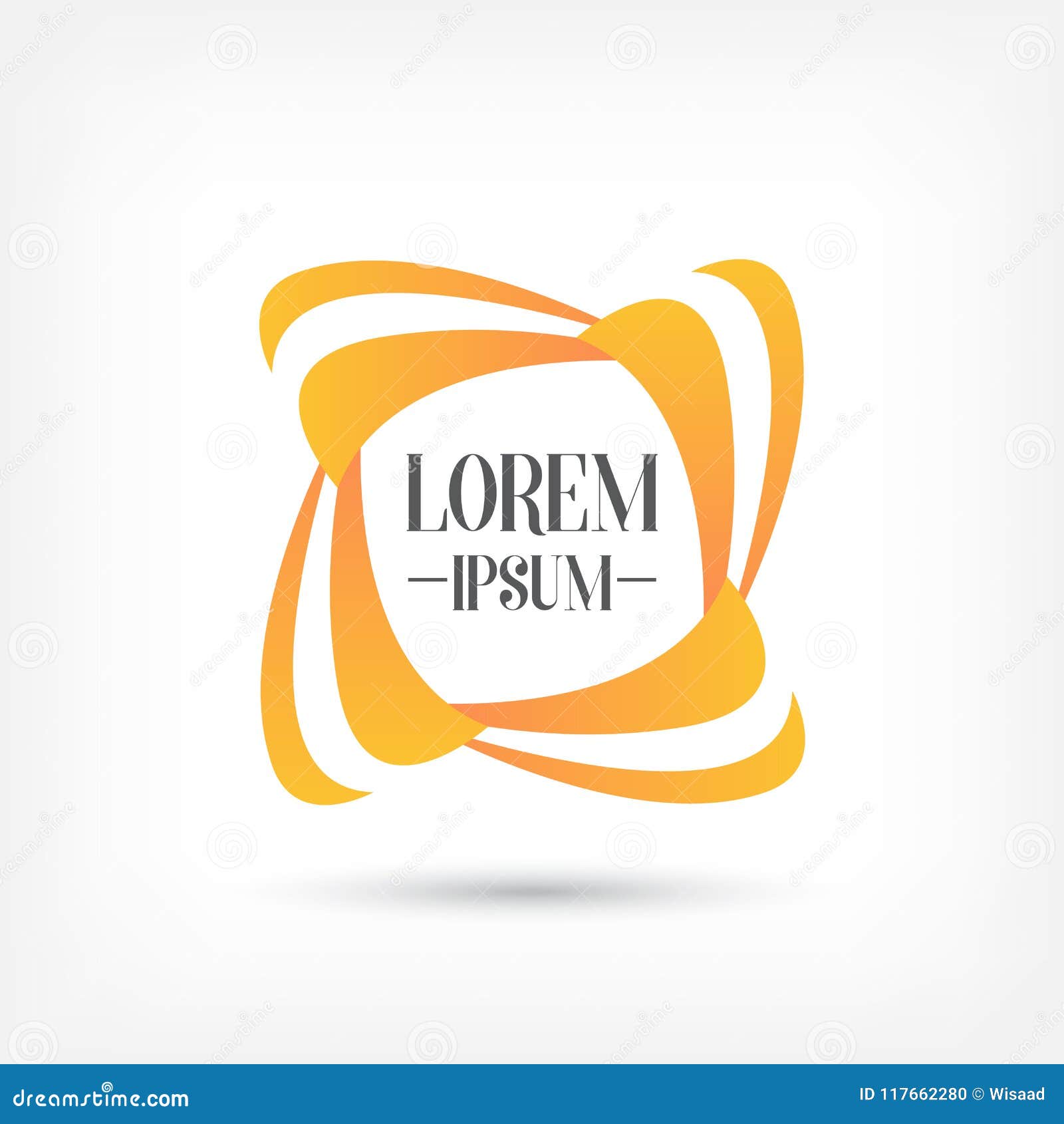 Orange Square Unity Abstract Logo Design Template Stock Vector ...